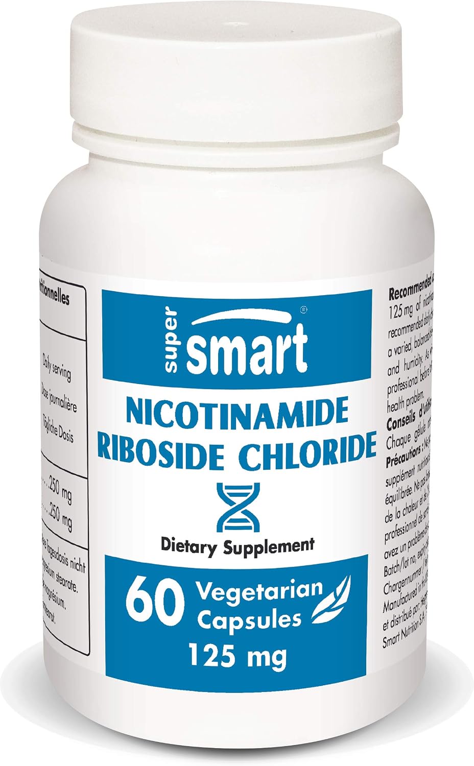 Supersmart - Nicotinamide Riboside Chloride 250 mg Per Day - NMN & NAD+ ...