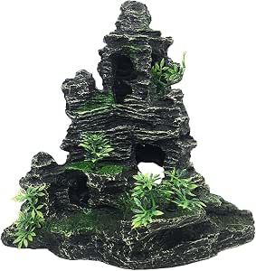 Amazon.com: LIETEX Mountain View Ornament, Aquarium Mountain View Stone ...