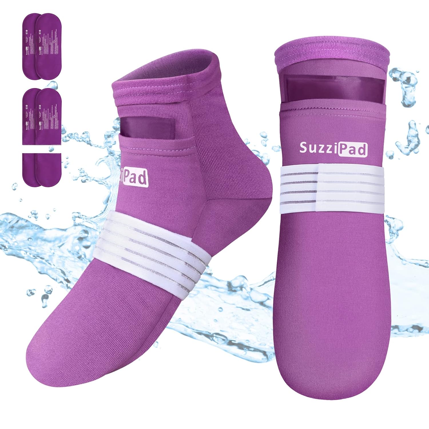 Buy SuzziPad Cold Therapy Socks for Foot Swelling Relief, Ice Socks ...