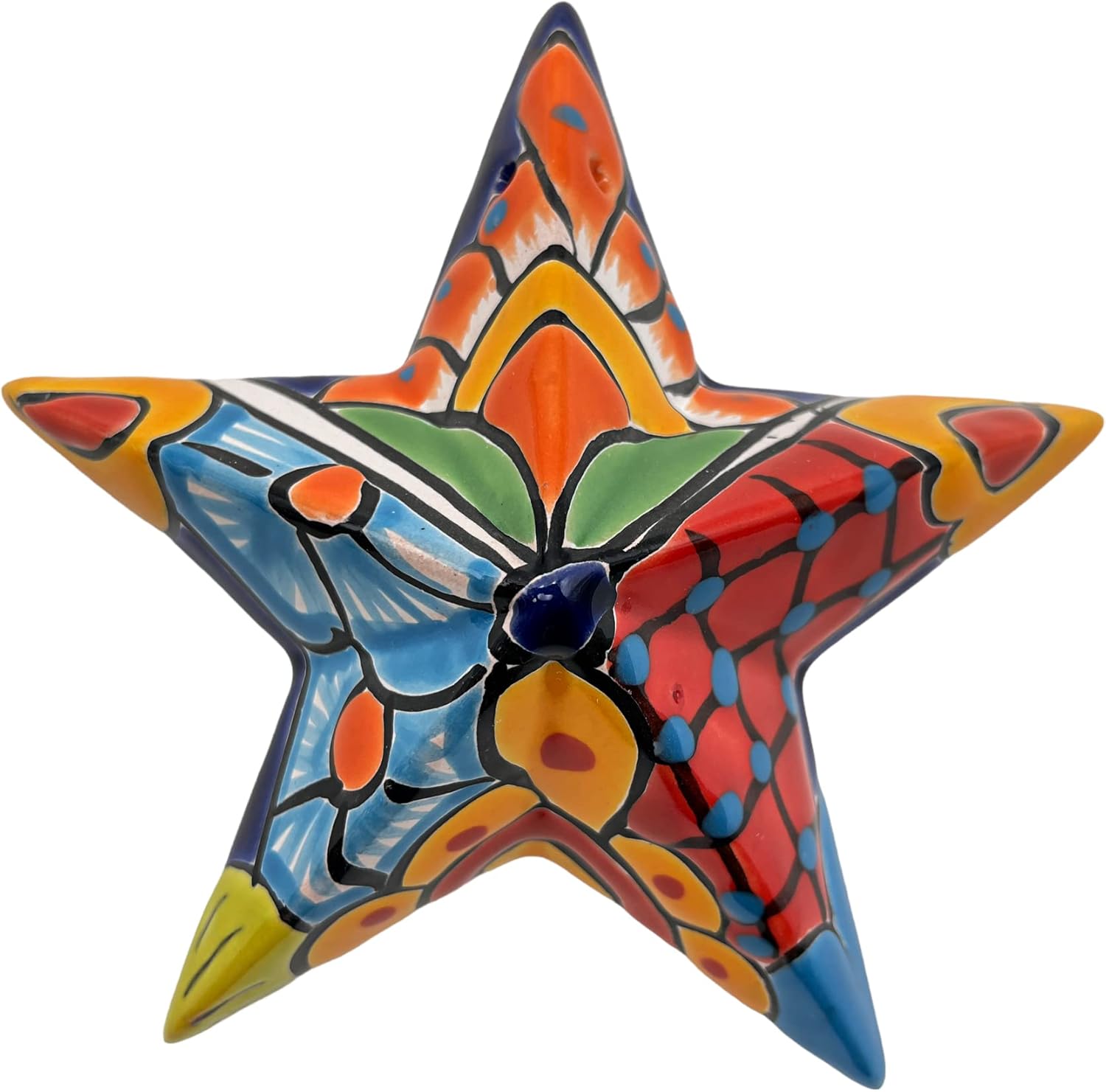 Amazon.com: Talavera Star Folk Art Mexican Pottery Estrella Handmade ...