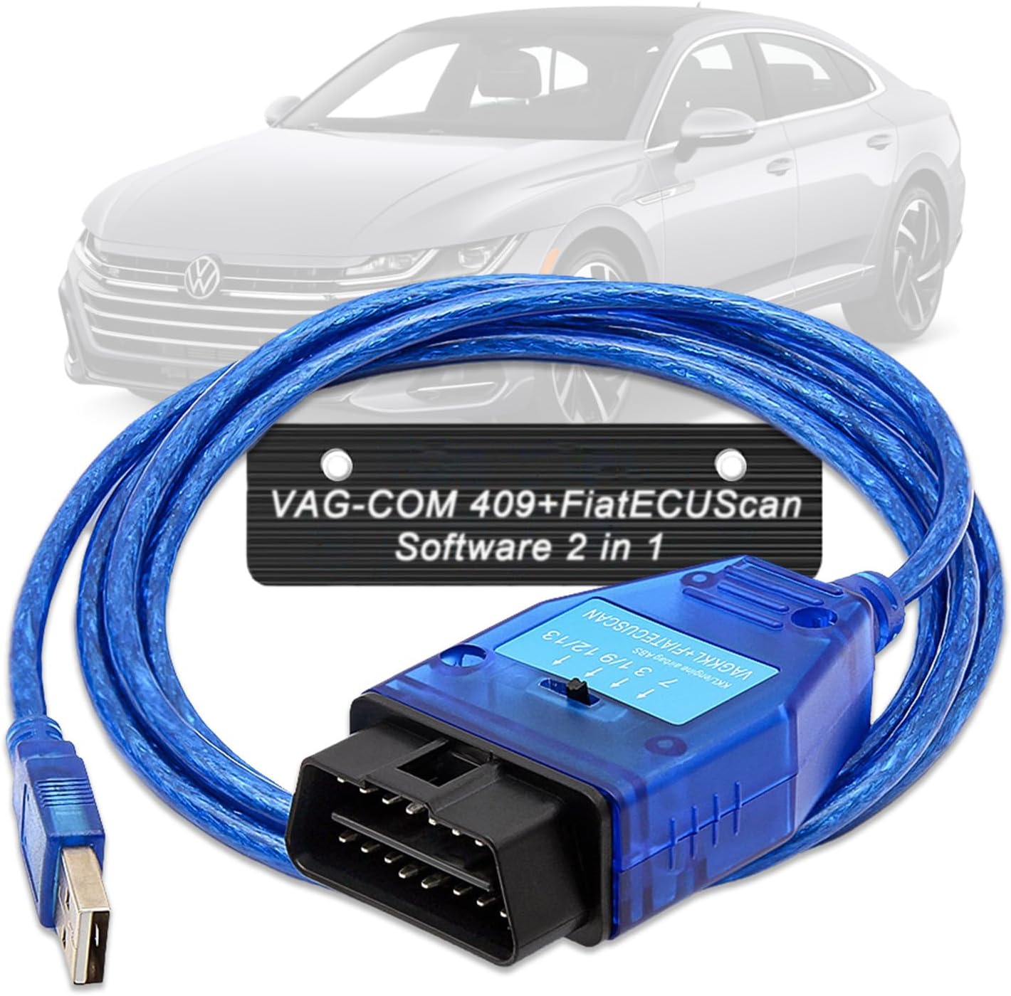 Amazon.com: lydesor VAG KKL 409 Fiat ECU Scan OBD2 Cable with FT232RL Chip,Diagnostic Software ...