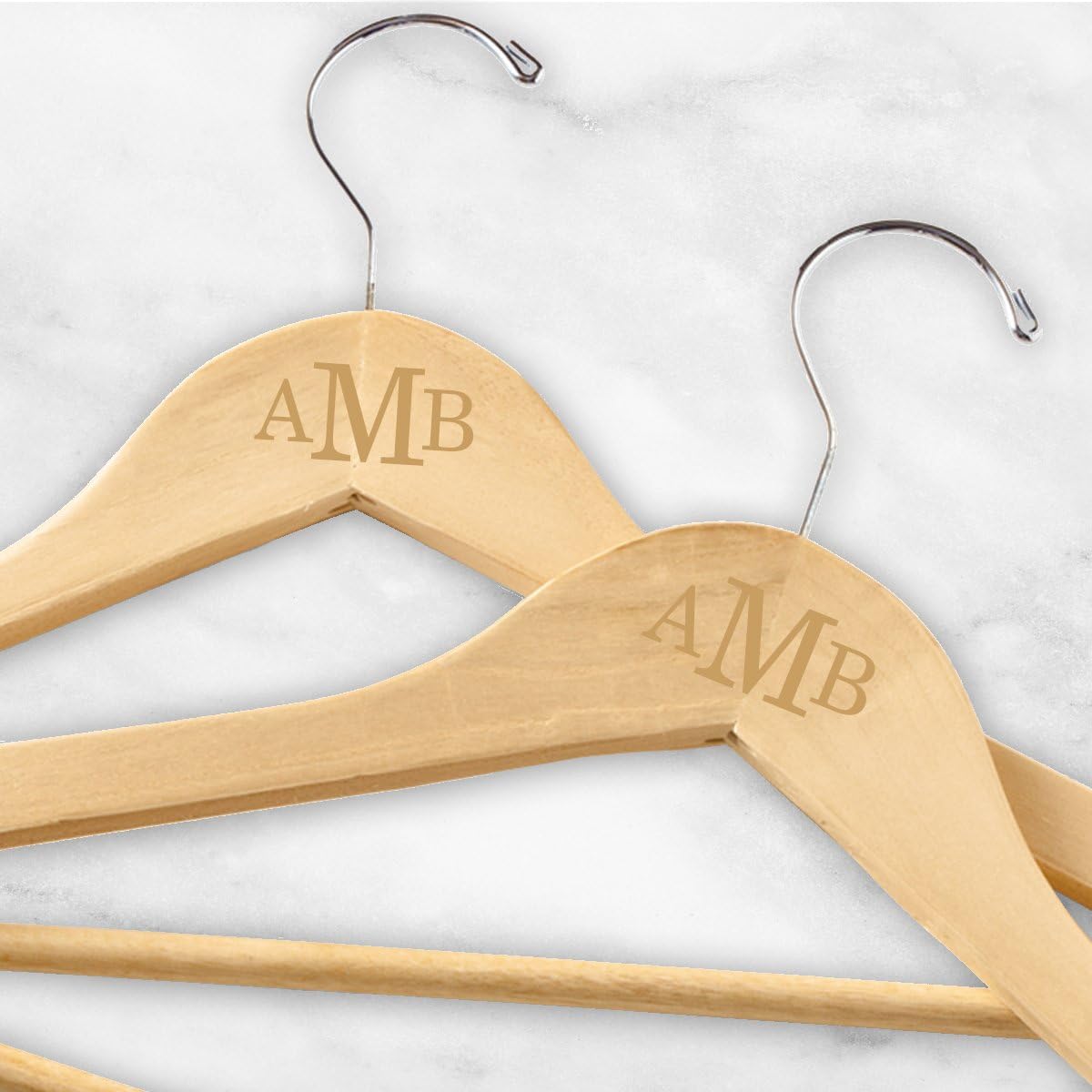 Amazon.com: Personalized Monogrammed Wooden Hangers Set of 2 : Home ...