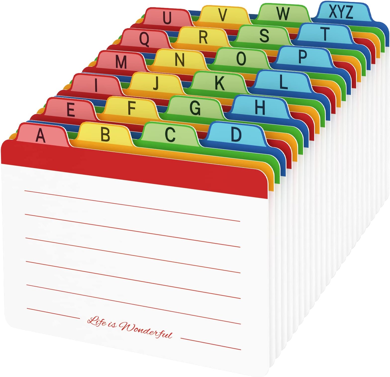 Amazon.com : Oxford Poly Index Card Guide Set, 3 x 5 Inches, A-Z, 1/5 ...