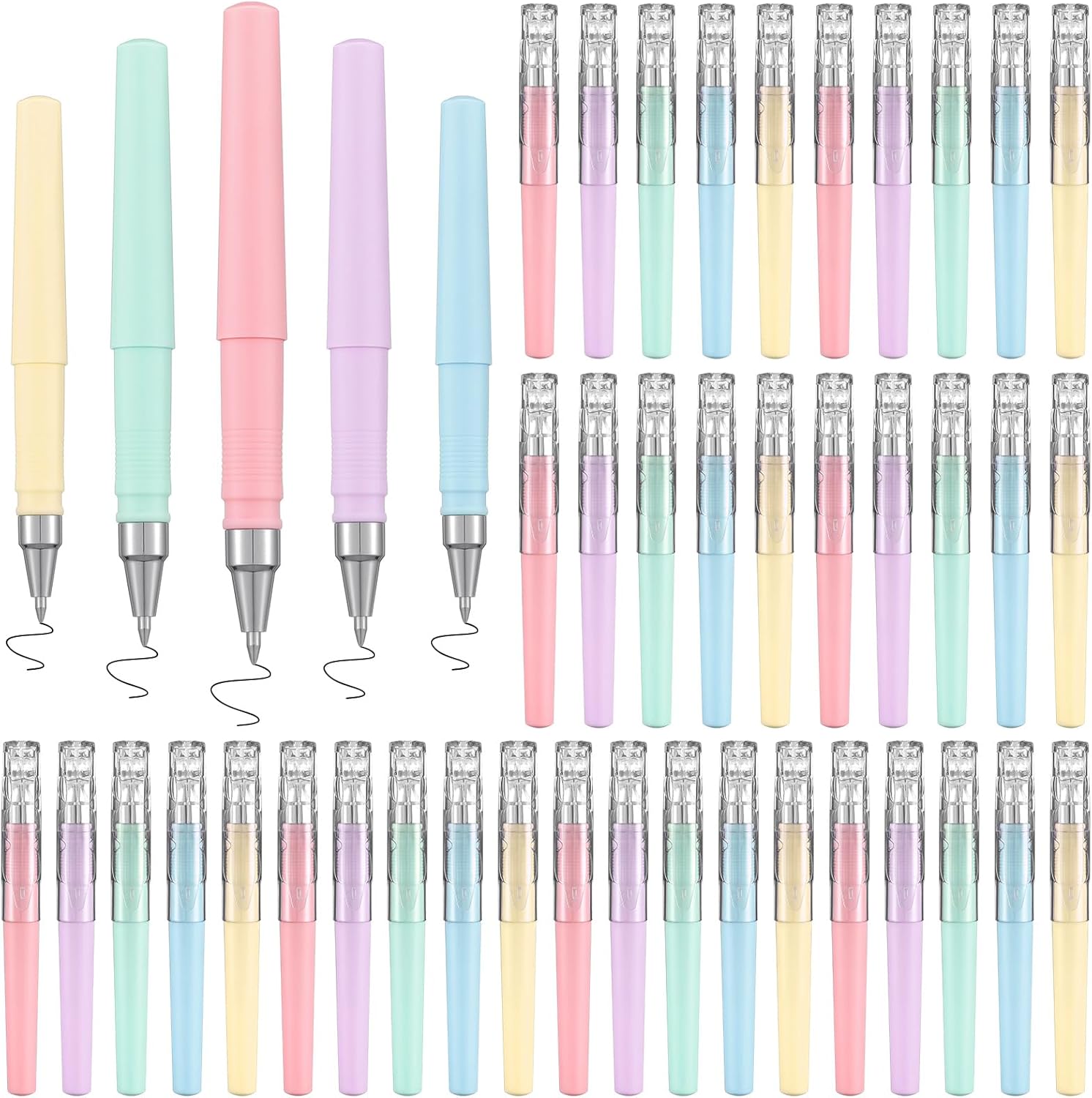Amazon.com : Tenceur 40 Pcs Mini Pastel Gel Ink Pens 5 Cute Colors ...