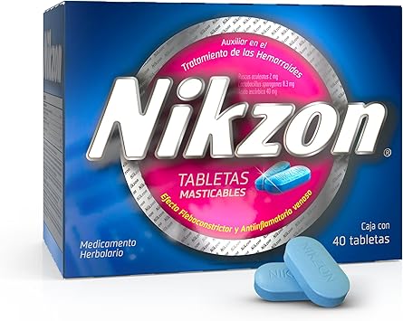 Nikzon Tabletas Masticables para Hemorroides – Alivio del Dolor, Ardor y Comezón, Efecto ...