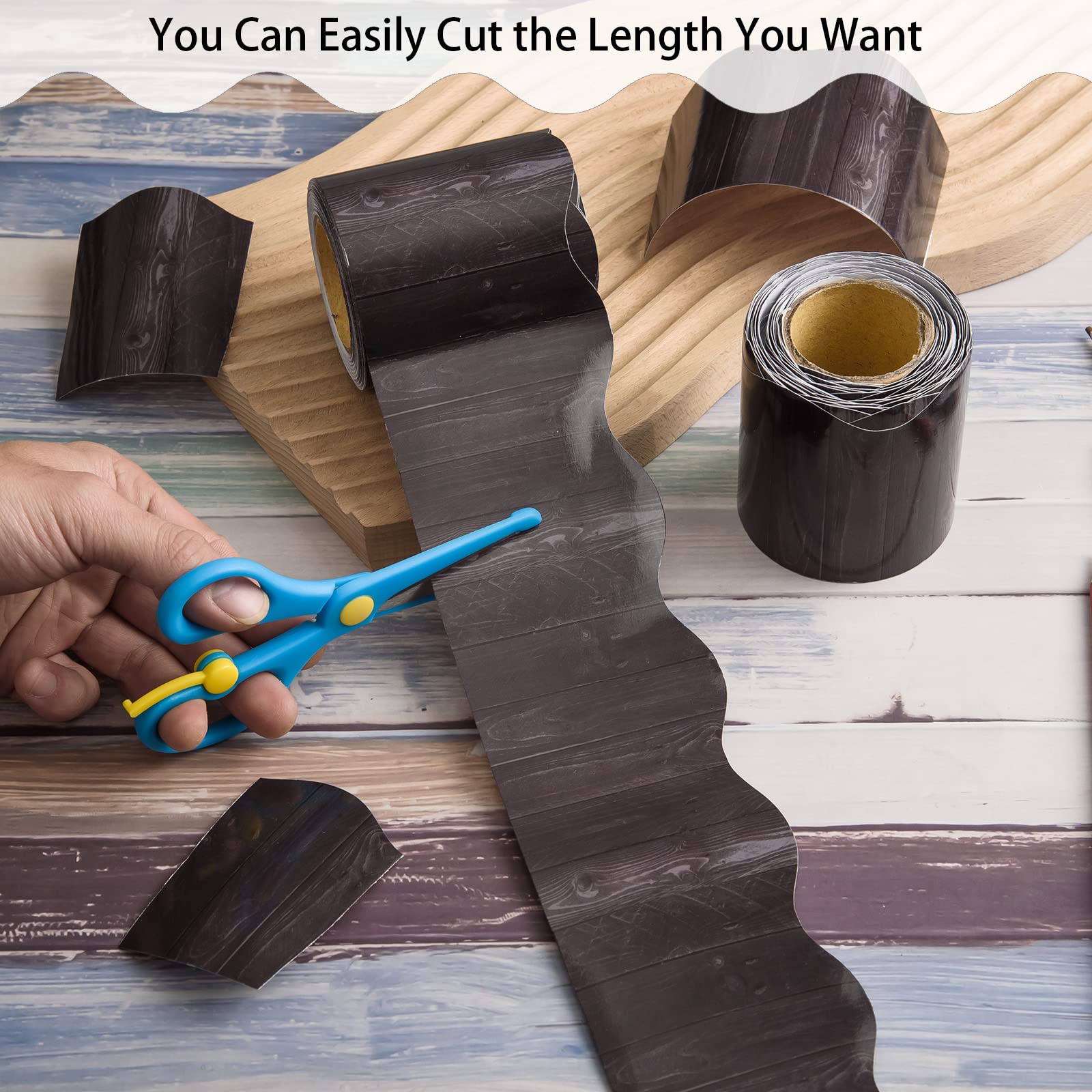 Snapklik.com : 99 Feet Black Wood Bulletin Board Border 3 Rolls Black ...