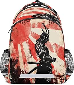 Amazon.com: Japanese Samurai Backpack for Women Men Sun Pattern Laptop ...