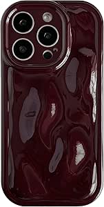 Amazon.com: Caseative for iPhone 15 Pro Case,Water Ripple Wave Meteorite Bubble Chrome Plating ...