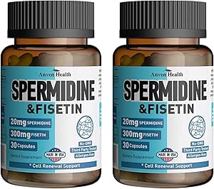 Amazon.com: Spermidine & Fisetin Supplement - 20mg of 99% Spermidine Per Serving, 3HCL & 300mg ...