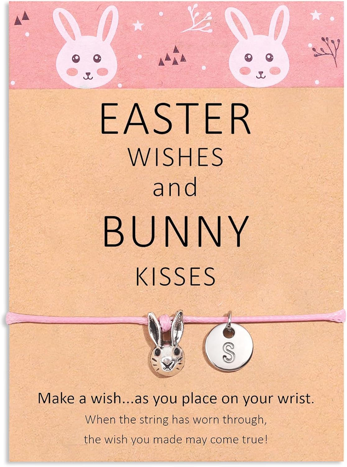 Amazon.com: Miss Pink Initial Easter Bracelets with Letter Gifts for ...