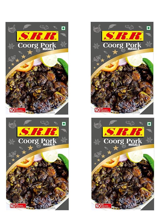 SRR Masala Coorg Pork Masala (Pack of 4) 100gms Each : Amazon.in ...