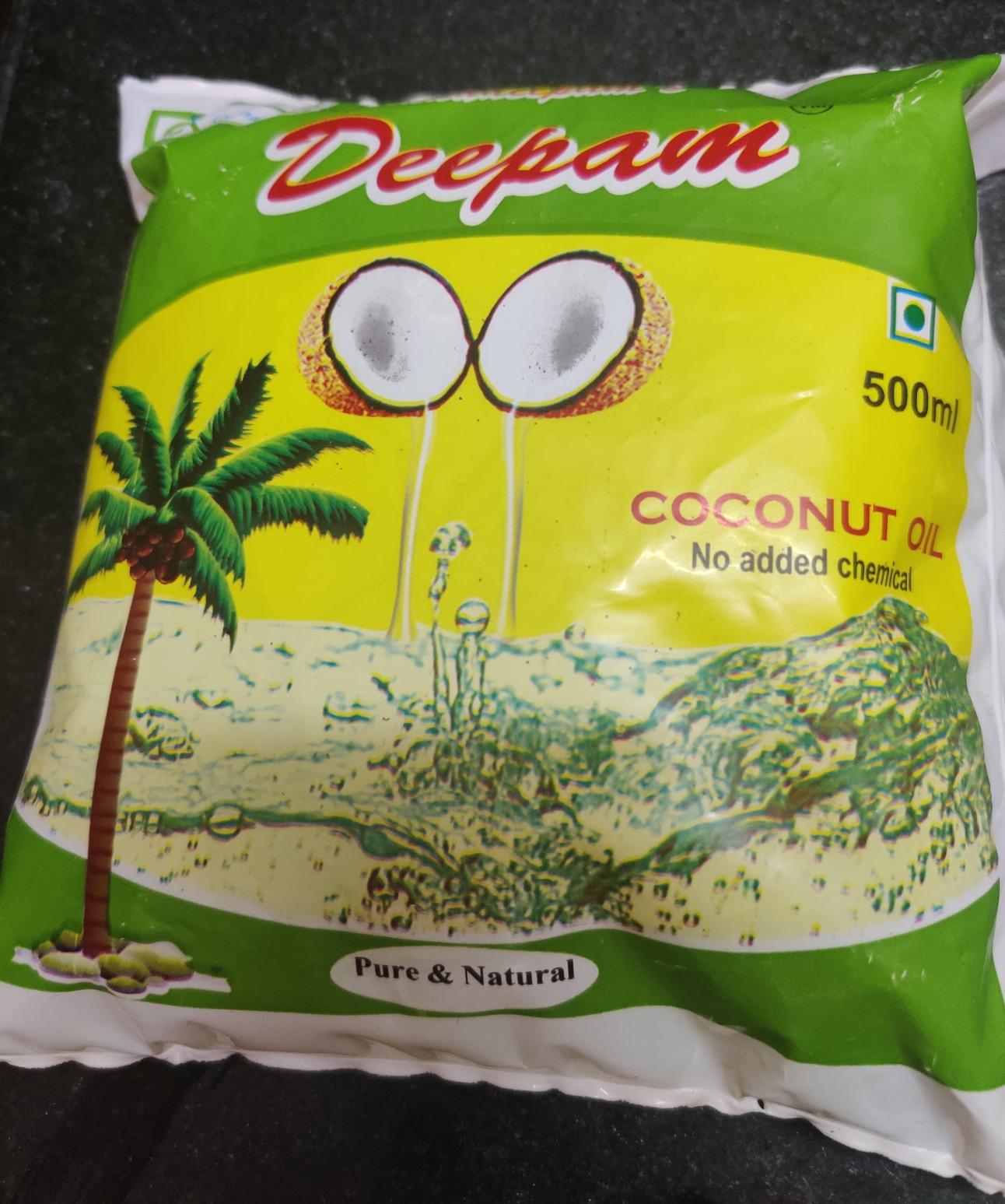 Gnanadeepam's Deepam Pure Coconut Oil, 500 ML (Pouch) : Amazon.in ...