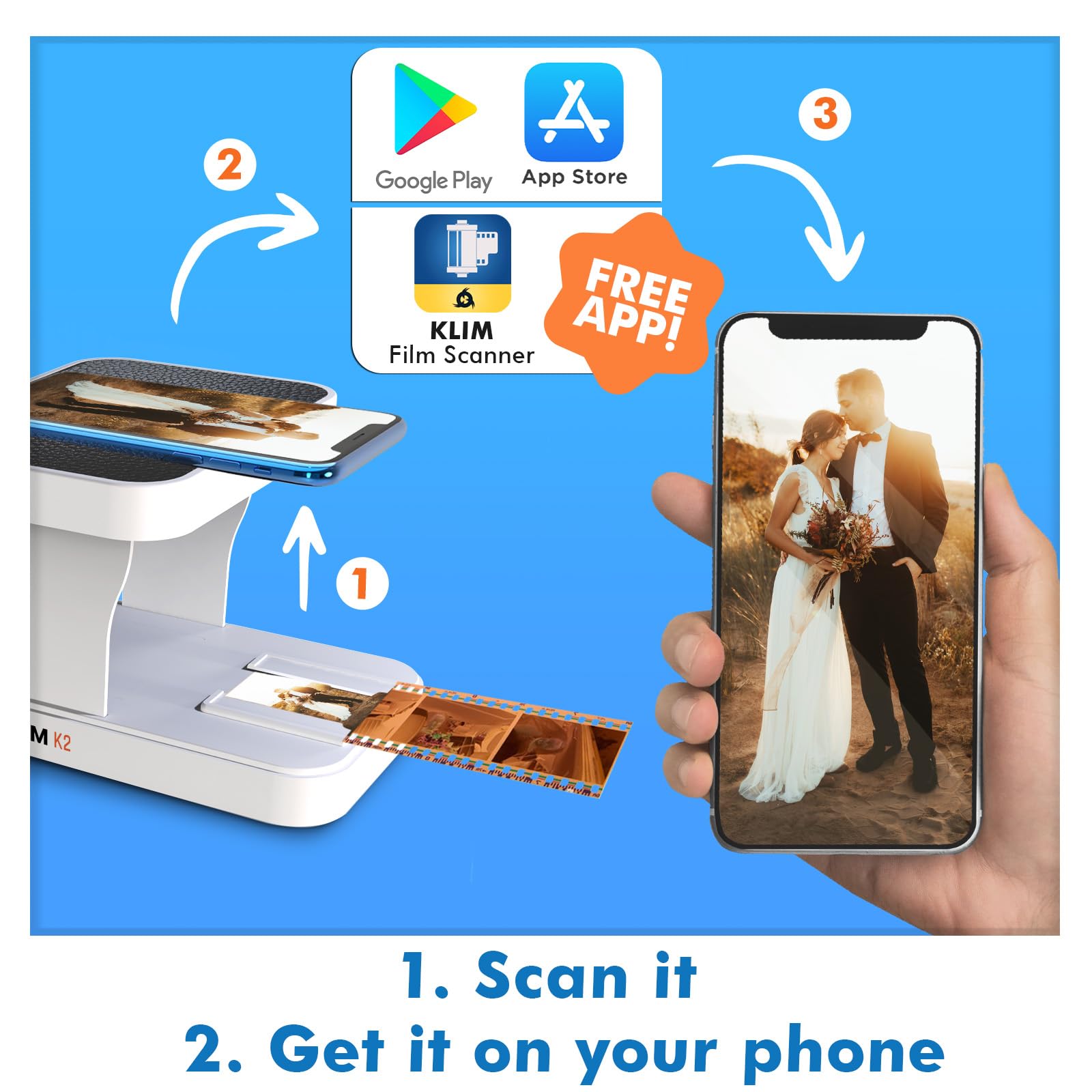 Snapklik.com : K2 Mobile Film Scanner - New Version - 35mm Positive & Negative Slide And Photo ...