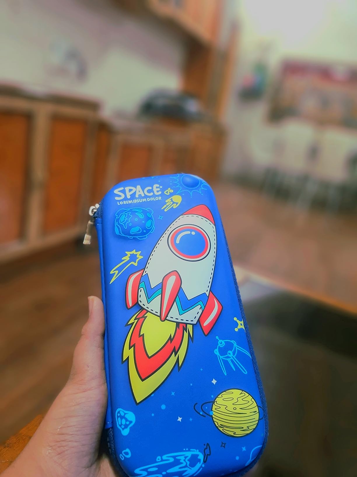 Kiddie Galaxia® Space Rocket Theme Pencil Case - Multipurpose Zipper ...