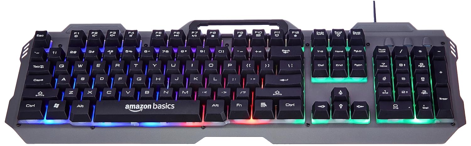 Amazon.in: Buy amazon basics USB Gaming Keyboard with Multicolour LED ...
