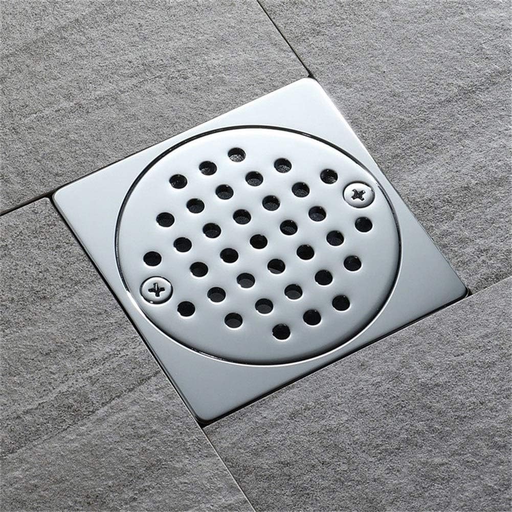 Square Floor Drain Brass Shower Drain 3.5 Inch with Grid Grate Cover ...