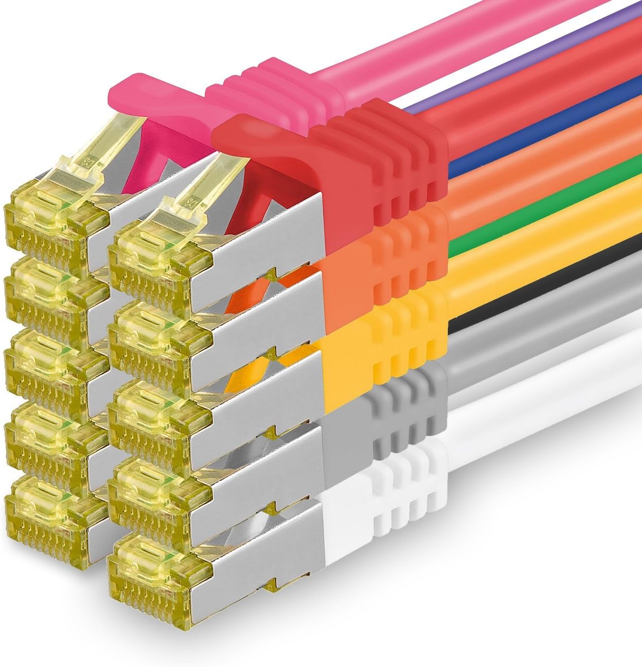 1aTTack.de 1m Cat6 Ethernet Cable Lan Patch Cat 6 Cables Internet Rj45 ...