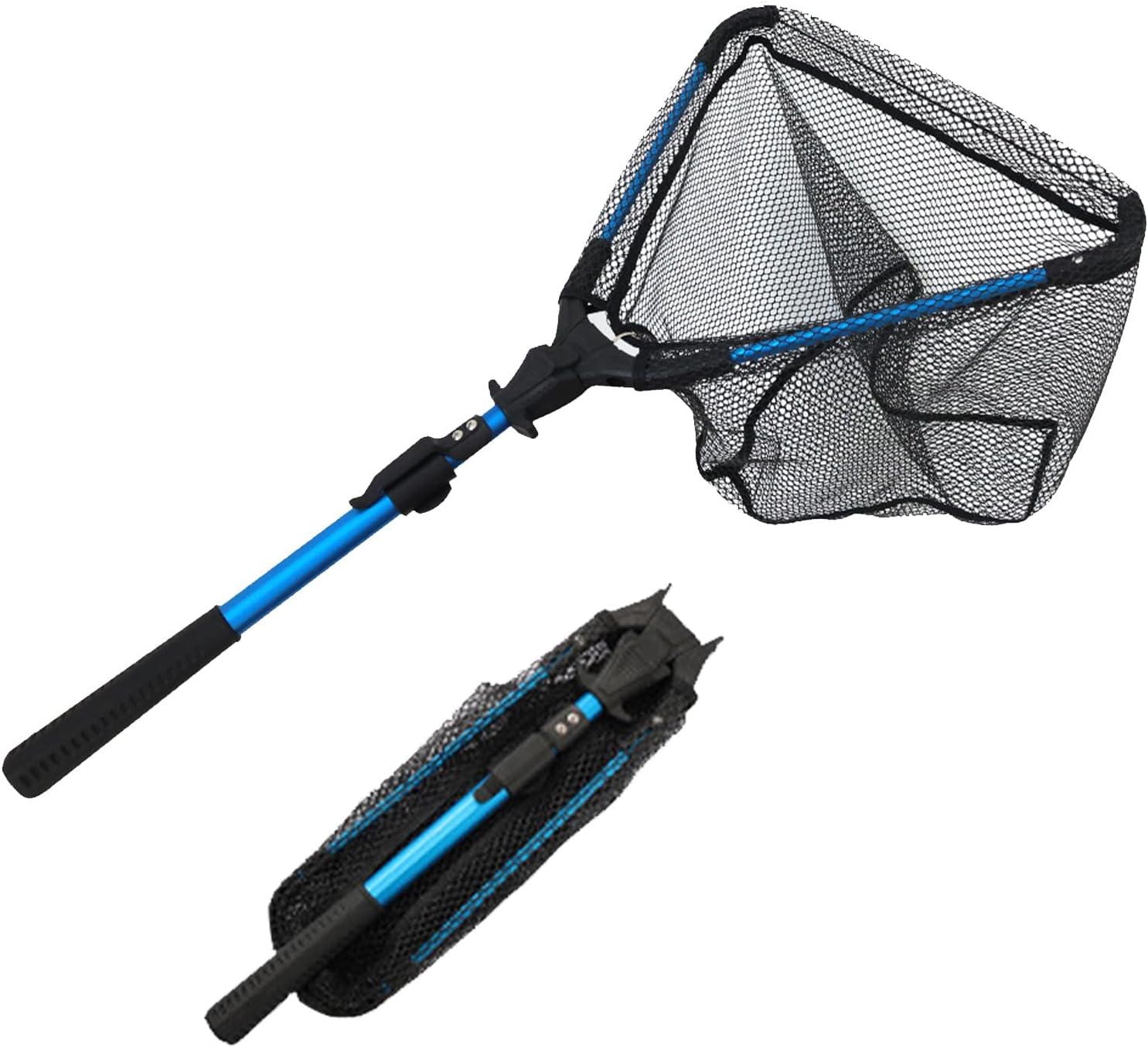 Fishing Net, Foldable Collapsible Telescopic Pole Handle, Durable Nylon ...