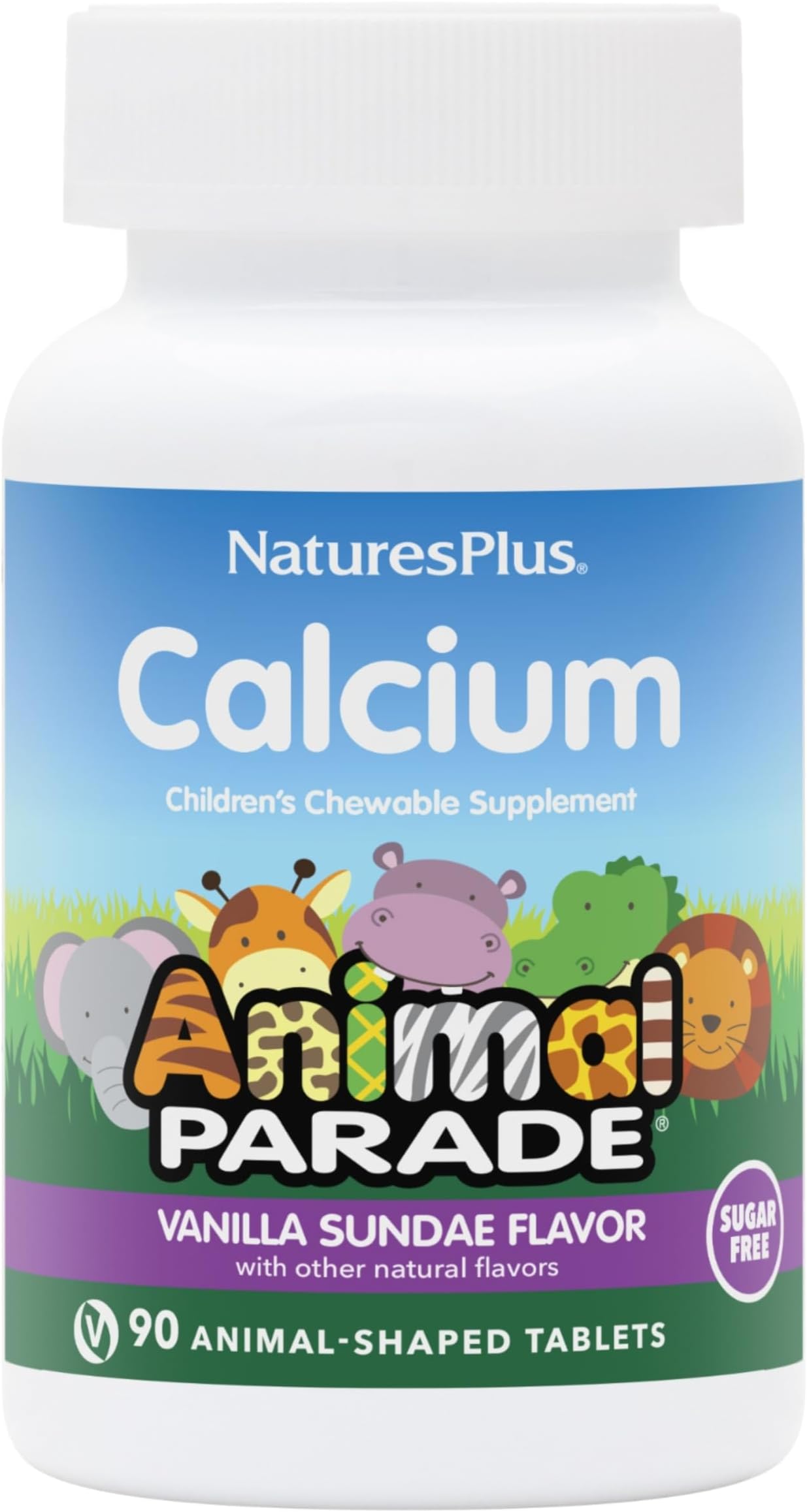 Amazon.com : NaturesPlus Animal Parade Sugar-Free Children's Calcium ...