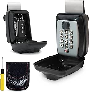 Amazon.com: Rinkou Car Key Lock Box | Portable Lockbox for Car Keys ...