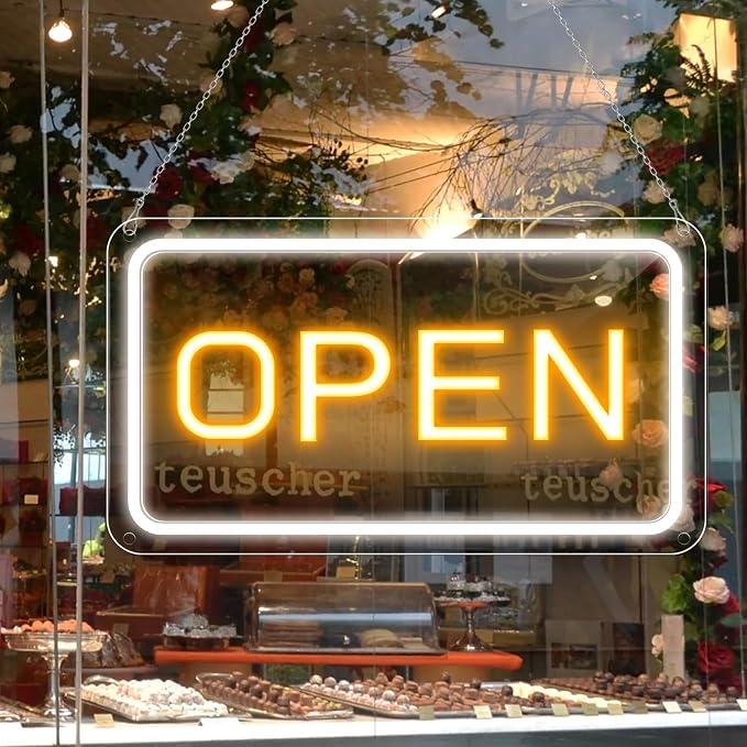 16"x 9" Adjustable Brightness Open Signs for Business, Ultra Bright ...