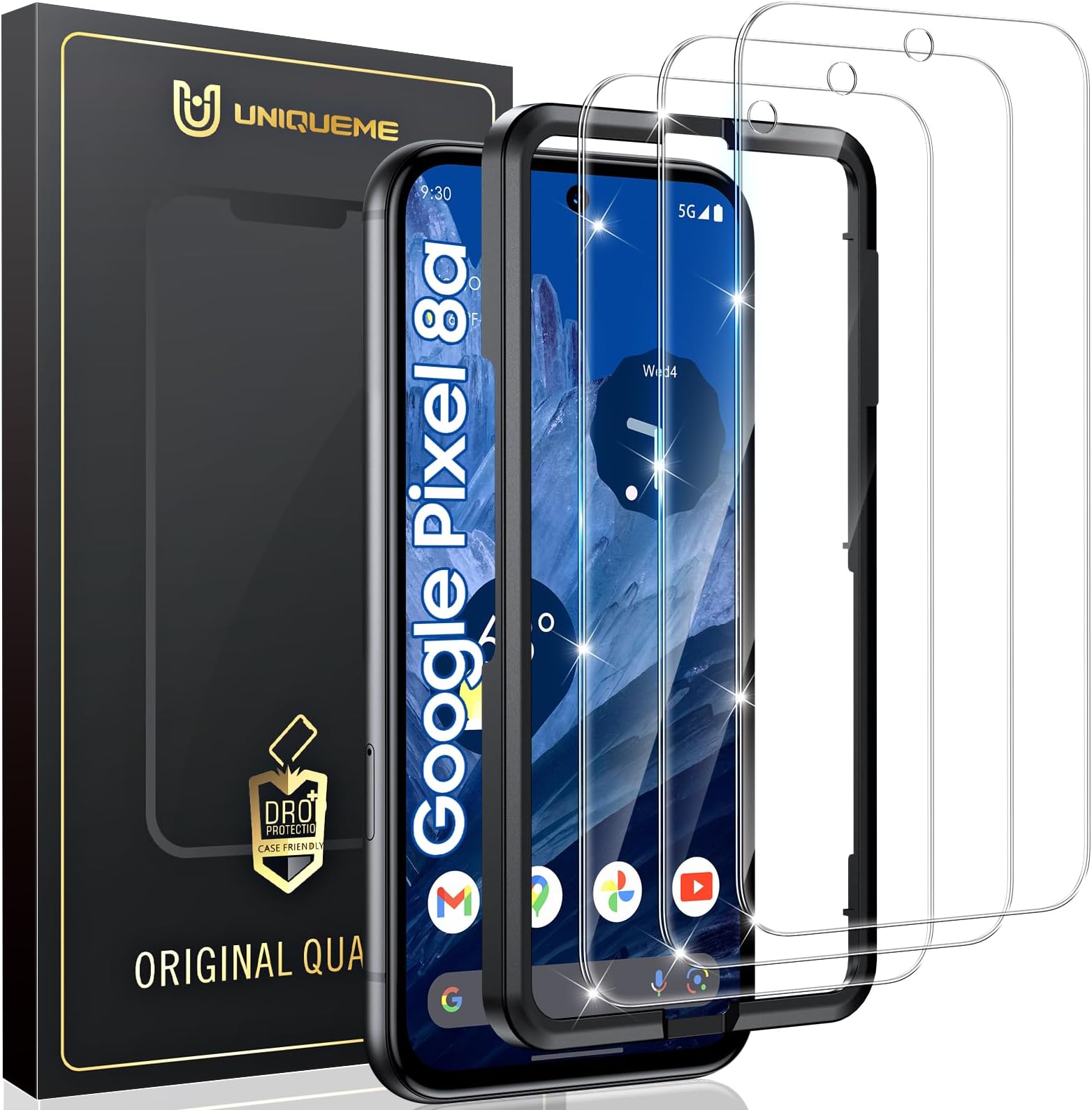 [3 Pack] UniqueMe Screen Protector Compatible with Google Pixel 8a 6.1 ...