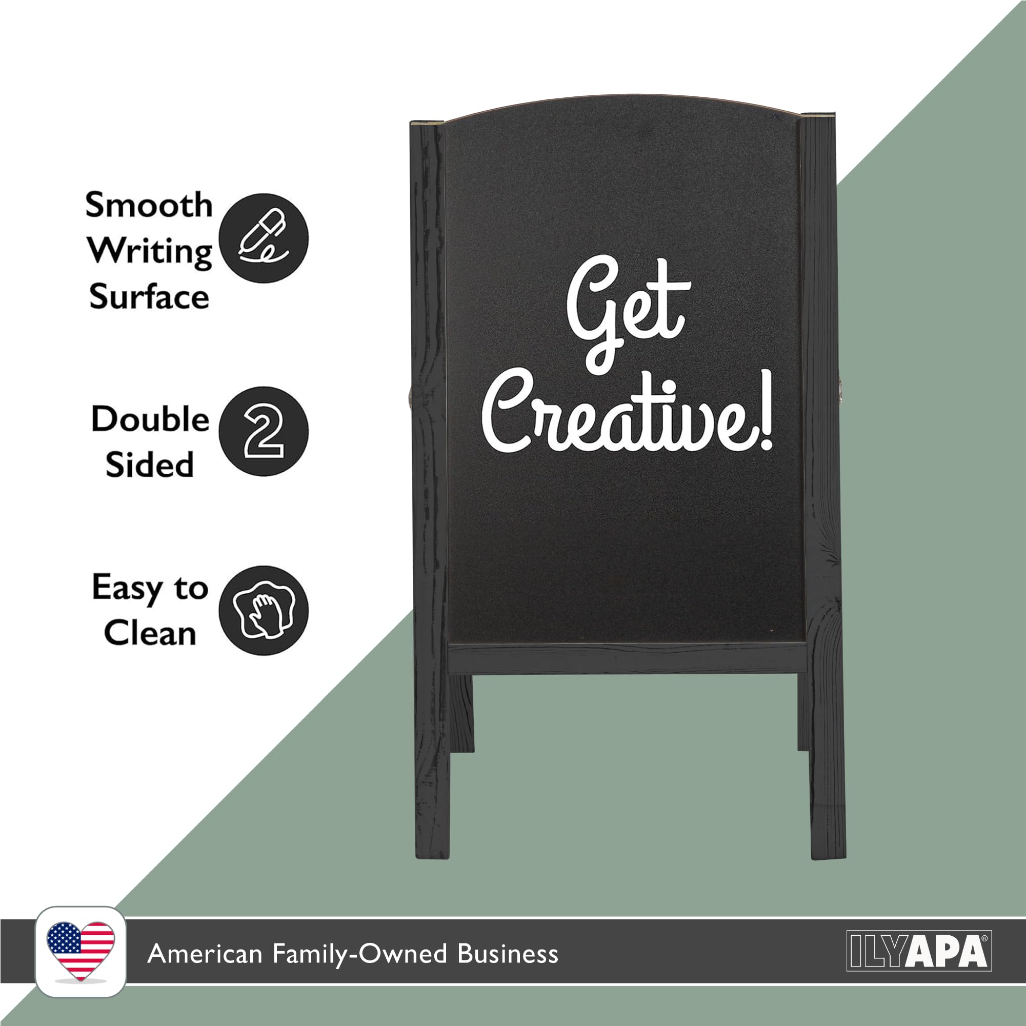 Snapklik.com : Ilyapa Wooden A-Frame Chalkboard Sidewalk Signs