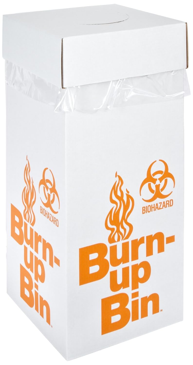 Dynalon 797025 Floor Model Burn-Up Bin Lab BioHazard Disposal Box (Case ...