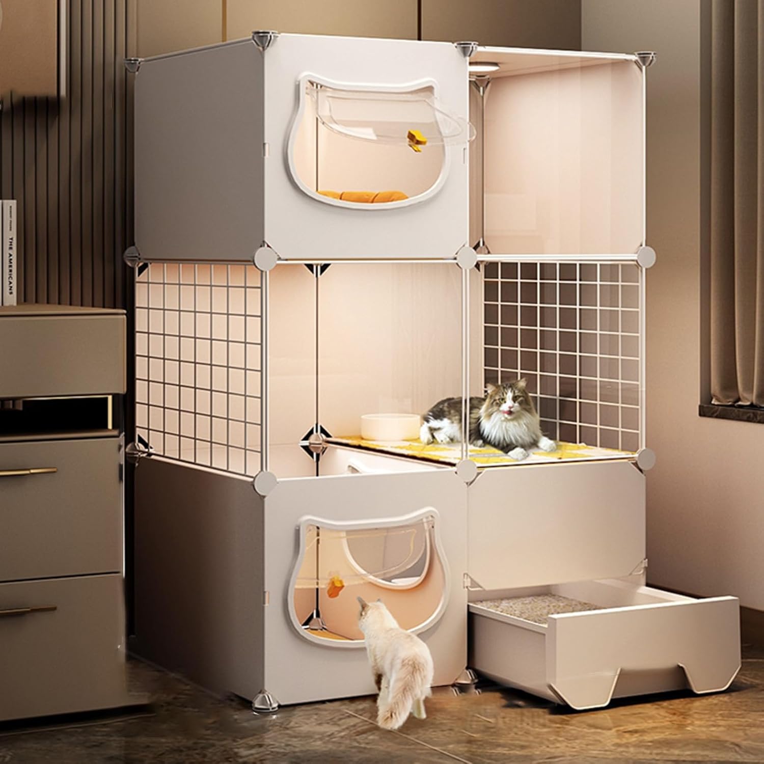 Amazon.com : PROHEL Indoor Cat Enclosure, Cat Crate Cat Playpen, Cat ...