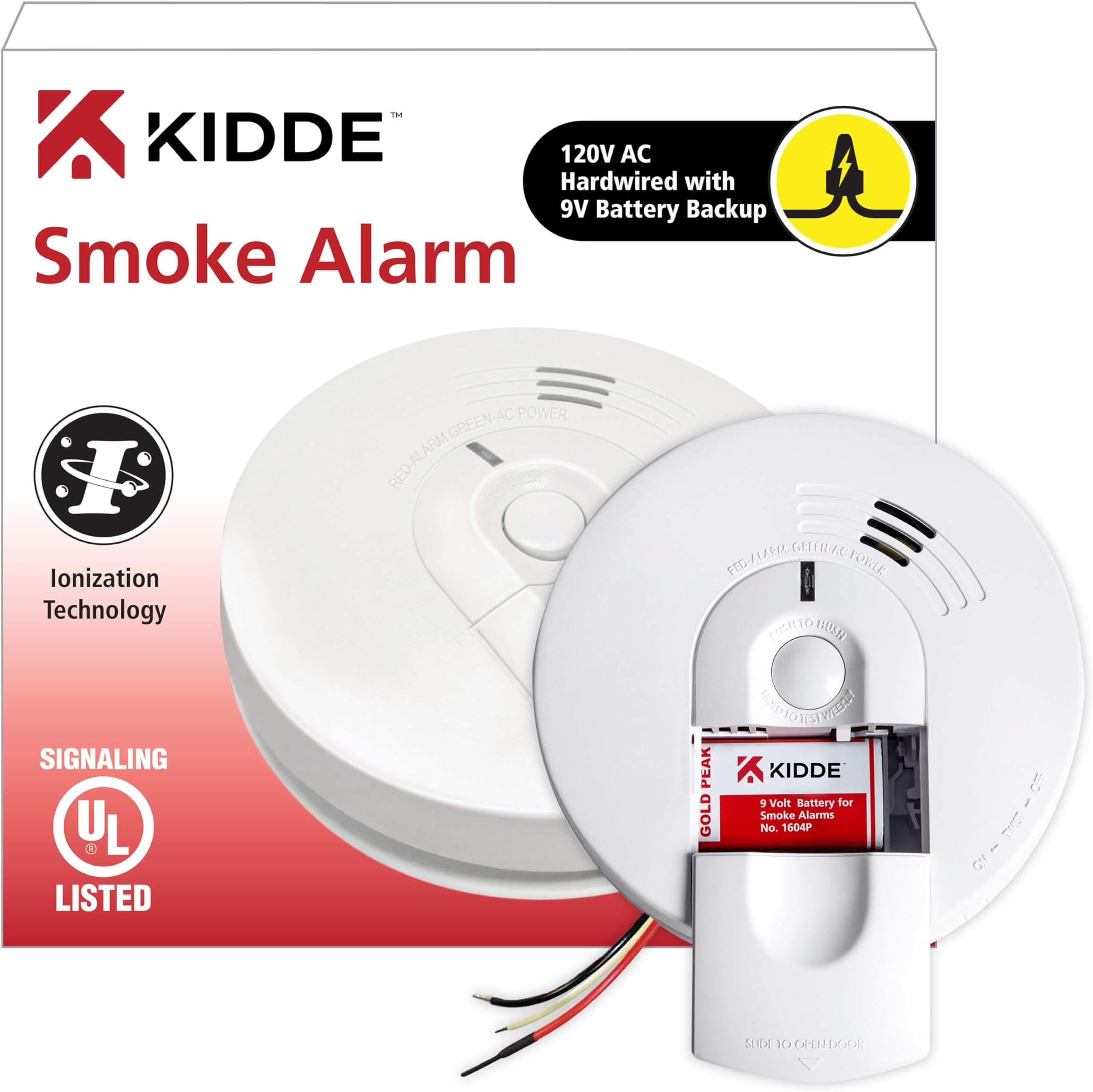 Kidde Hardwired Smoke Detector, 10-Year Battery Backup ...