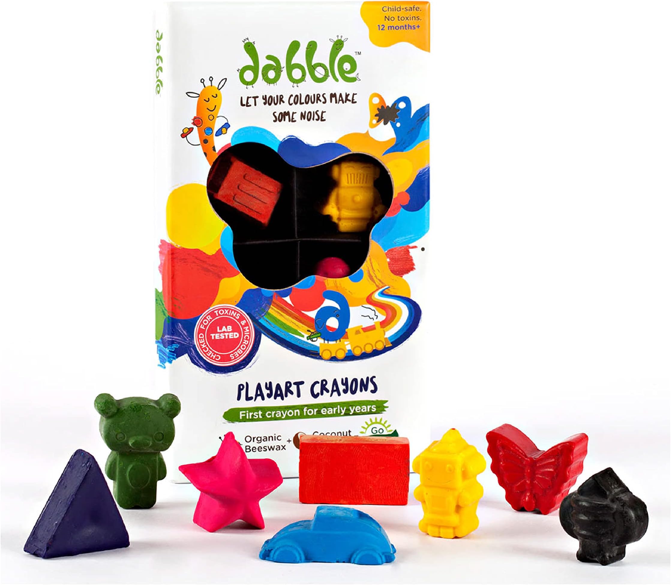 Buy dabble Organic Beeswax Crayons | Non Toxic Crayons for toddlers ...