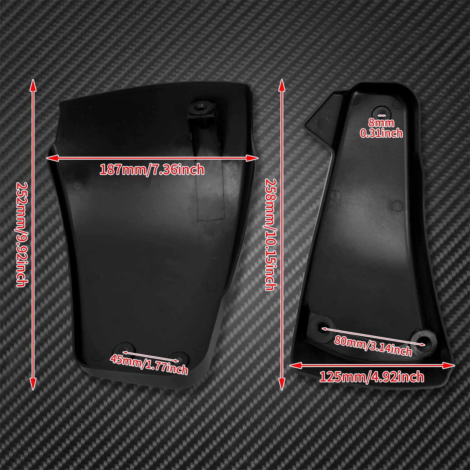 HCmotorku Motorcycle Battery Side Fairing Covers Side Panel Protection ...