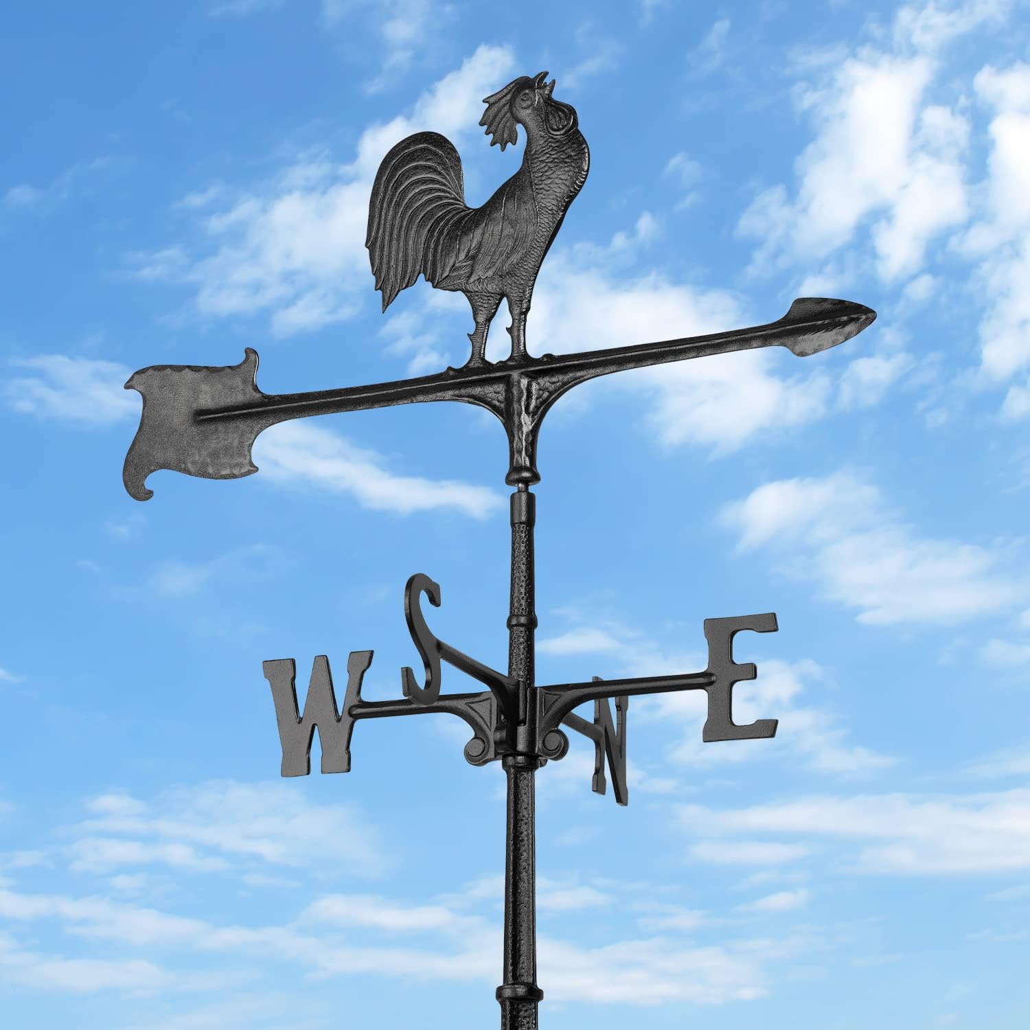 Amazon.com : The Lazy Scroll Hen Chicken Roof Mounted Weathervane Black ...