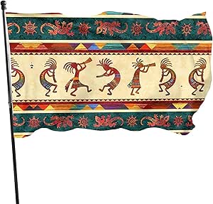 Amazon.com : Southwest Graphics Kokopelli Tribal gecko Garden Flag 3x5 ...