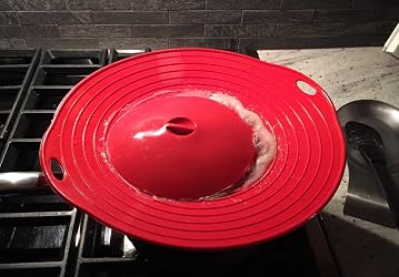 Amazon.com: 1 X Boil Over Safeguard - Silicone Lid Stops Pots and Pans ...