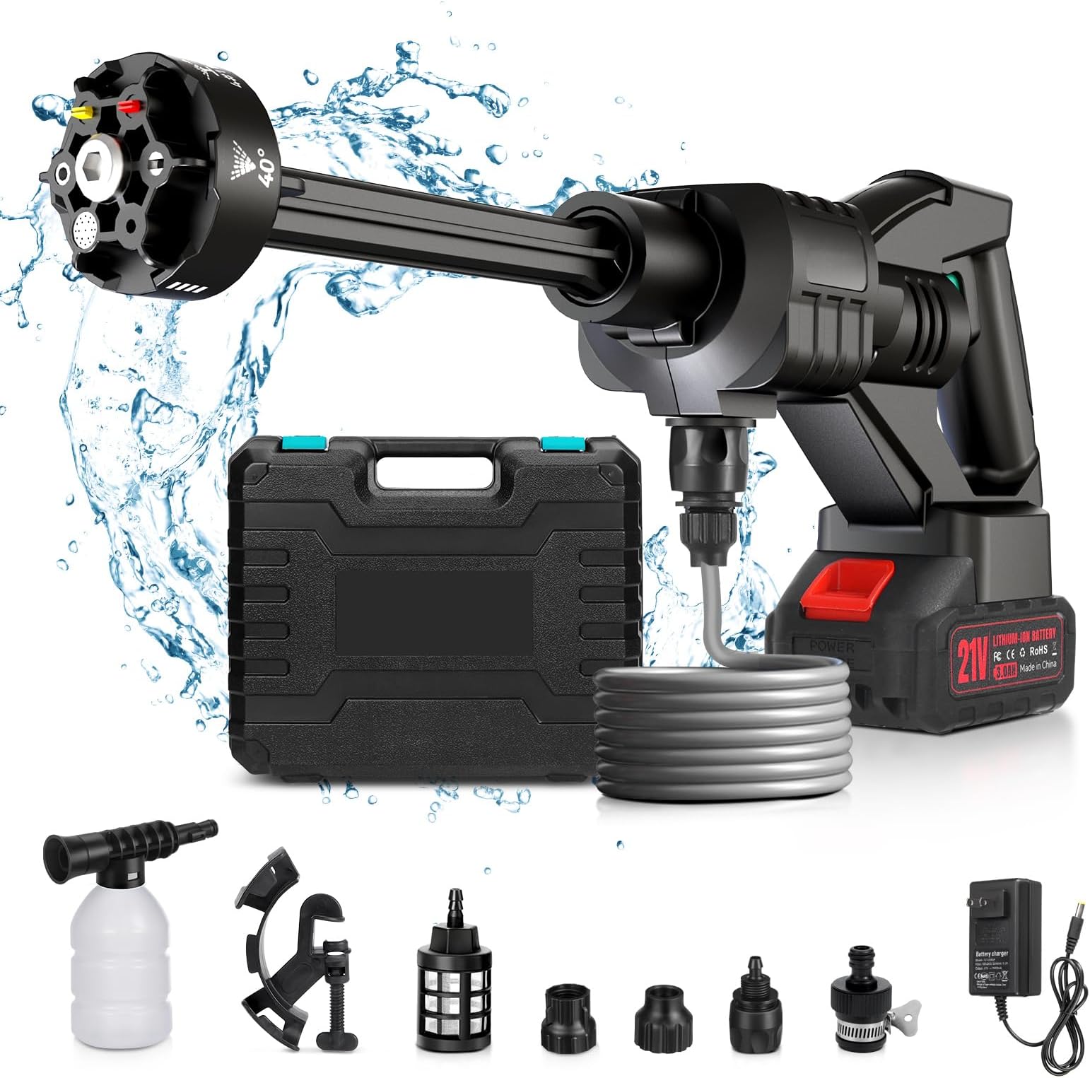Amazon.com : Portable Cordless Pressure Washer, 980PSI Cordless Car ...
