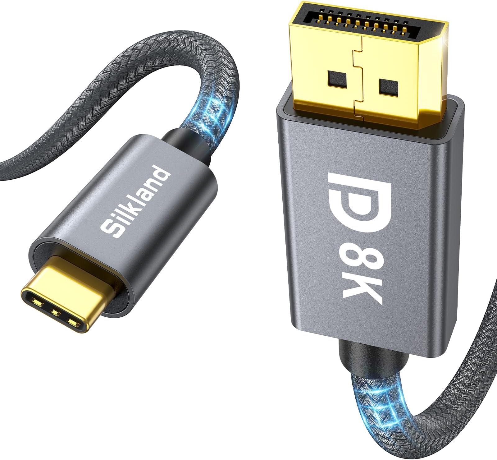 Silkland USB C to DisplayPort 1.4 Cable [8K@60Hz, 4K@144Hz 120Hz, 2K ...