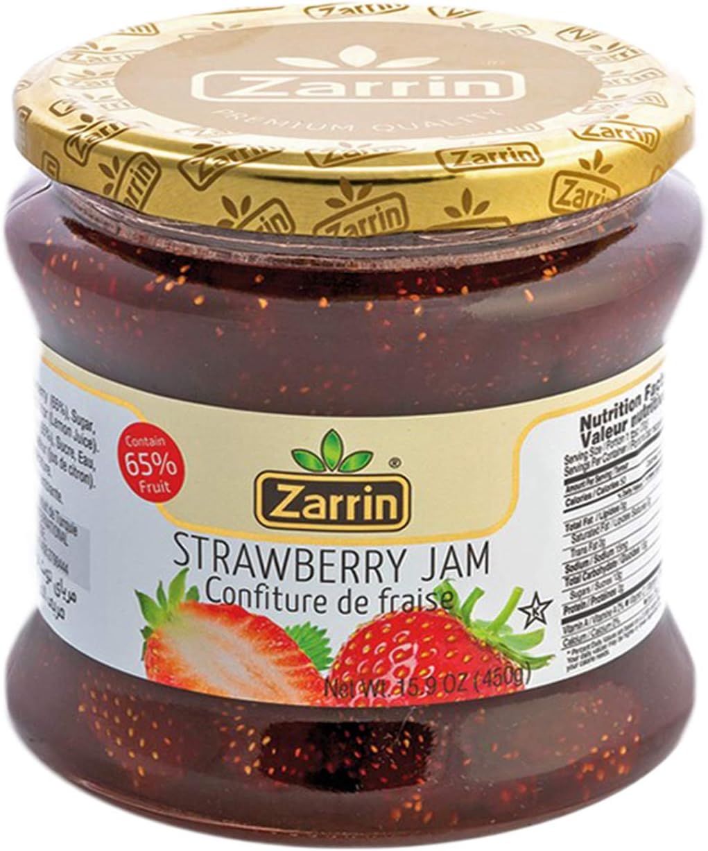 Amazon.com: Zarrin - Whole Strawberry Preserves, All Natural (14.1oz ...