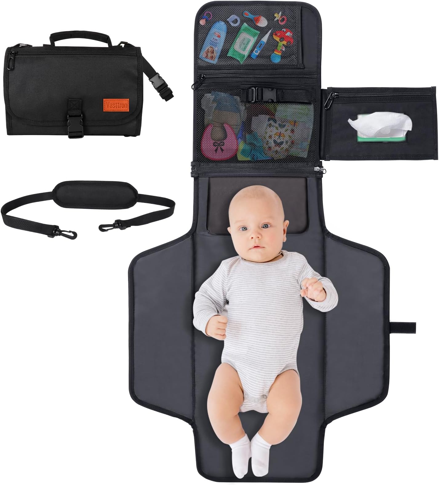 Amazon.com : Vasttron Portable Diaper Changing Pad, Newborn Diaper ...