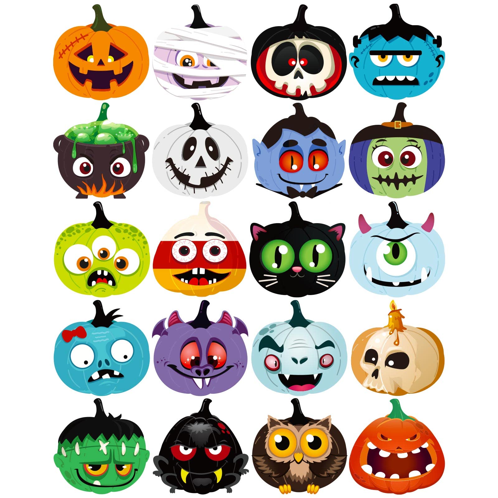 Amazon.com: 1000 Pieces Halloween Stickers Halloween Pumpkin Stickers ...