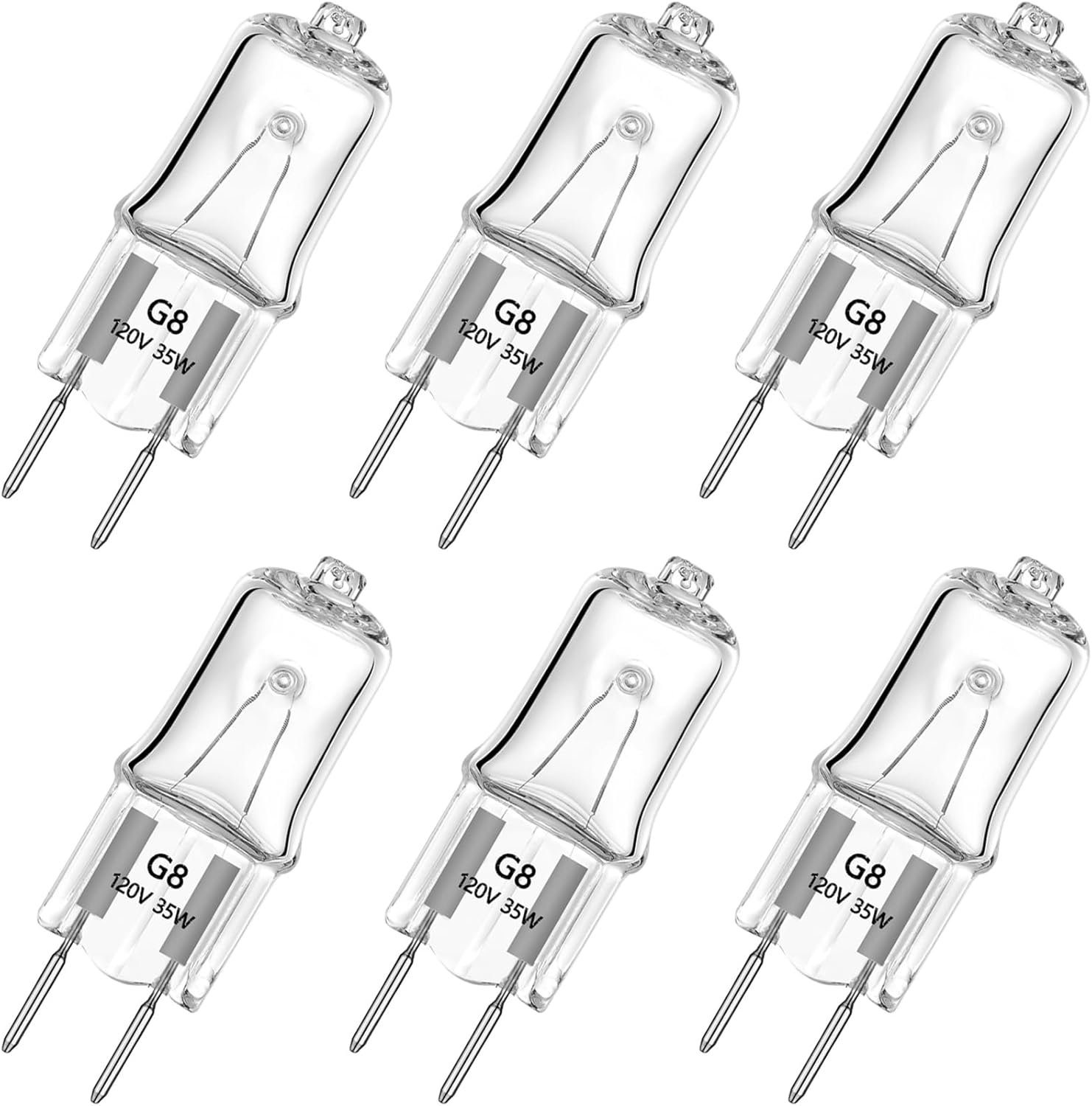 EKSAVE G8 Halogen Light Bulbs 35W 120V G8 Base 2Pin T4 JCD Type Xenon ...