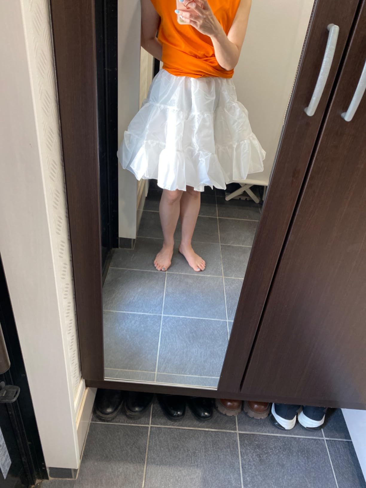 Amazon.co.jp: [Webirth] パニエ ロング 長さ調整可能 白黒カラバリ かわいい ふんわりボリューム チュチュスカート ロリータ ゴスロリ クラロリ コスプレ aライン ...