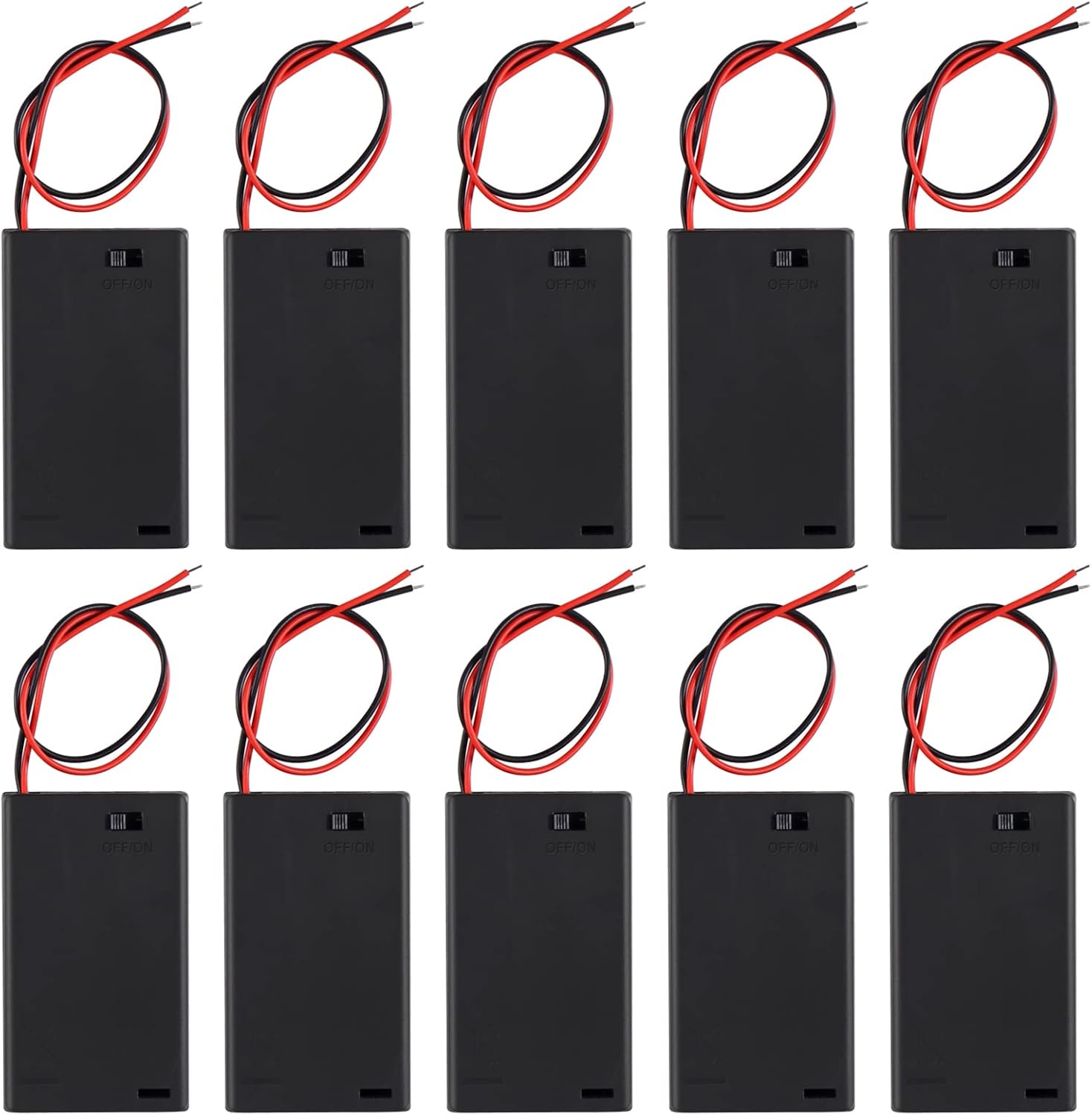 Amazon.com: DIANN 10pcs AAA Battery Holder with Switch ON Off Case Back ...