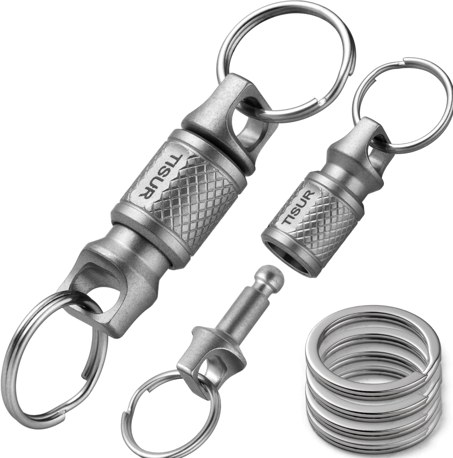 Amazon.com: Rongbo 5 Pack Quick Release Detachable Pull Apart Key Rings ...