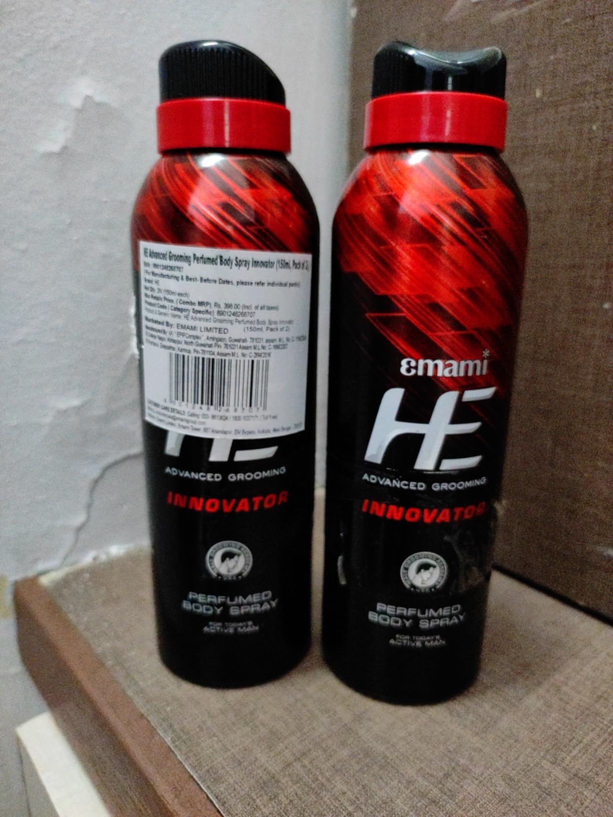 Buy HE Men's Innovator Wood Perfume Body Spray, 150 Ml Pack Of 2, 150 ...