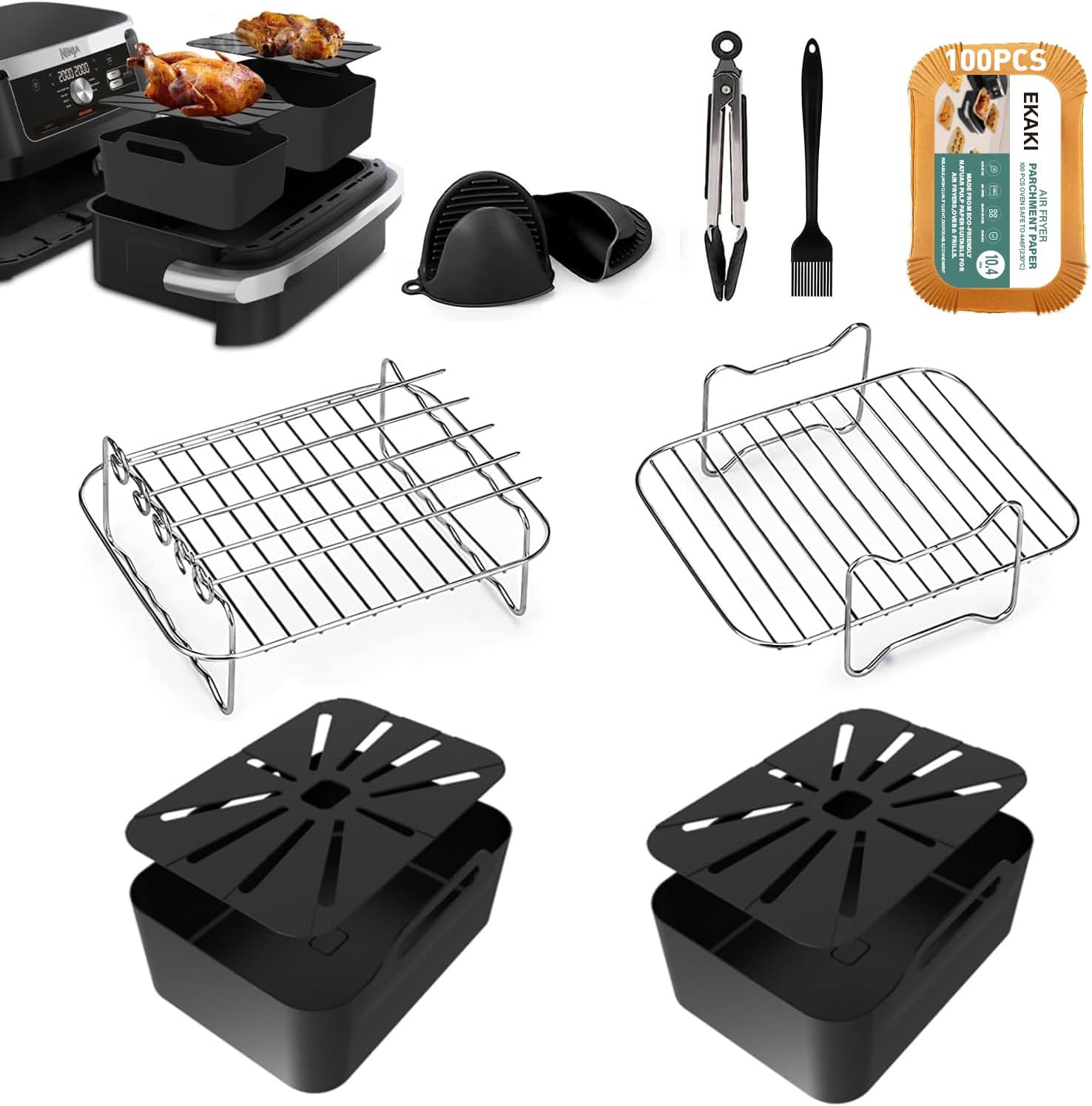 YQL Air Fryer Rack for Ninja foodi flexdrawer Dual air Fryer 10.4L ...