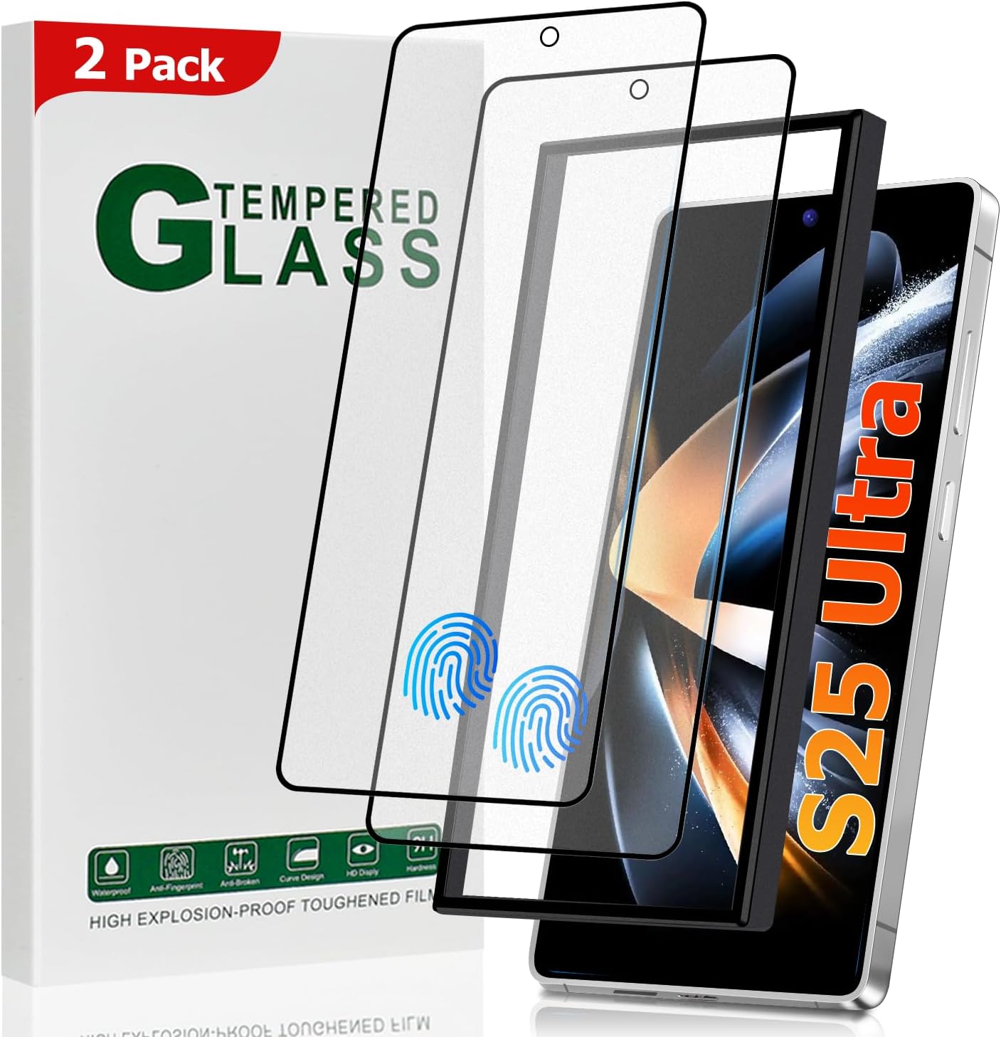 Amazon.com: 2 Pack Galaxy S25 Ultra Matte Screen Protector,9H Tempered ...