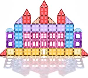 Amazon.com: Magnetic Tiles Princess Castle Toys for Girls Kids Ages 3-5 ...