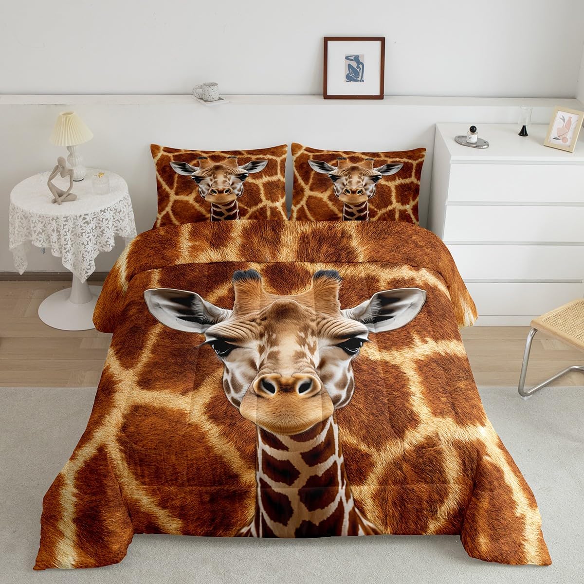 Amazon.com: Giraffe Kids Comforter Set Queen Size,Giraffe Skin Fur ...