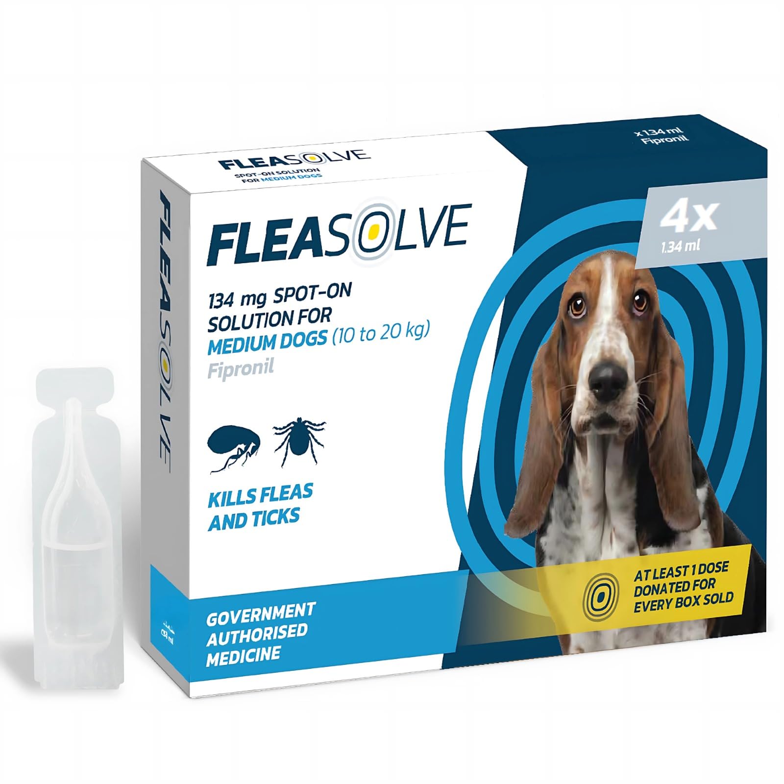 Dog Flea Treatment Medium Dog x 4 - Flea Treatment for Dogs Medium 10 ...